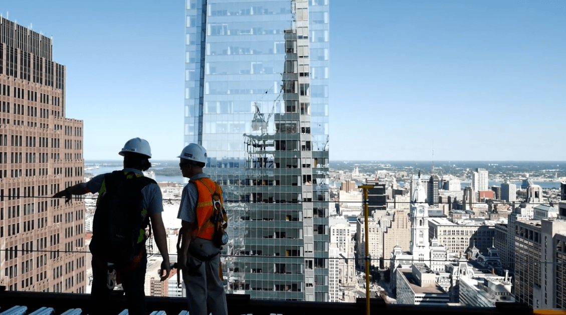 Comcast Technology Center: Watch video from the top of the skyscraper ...