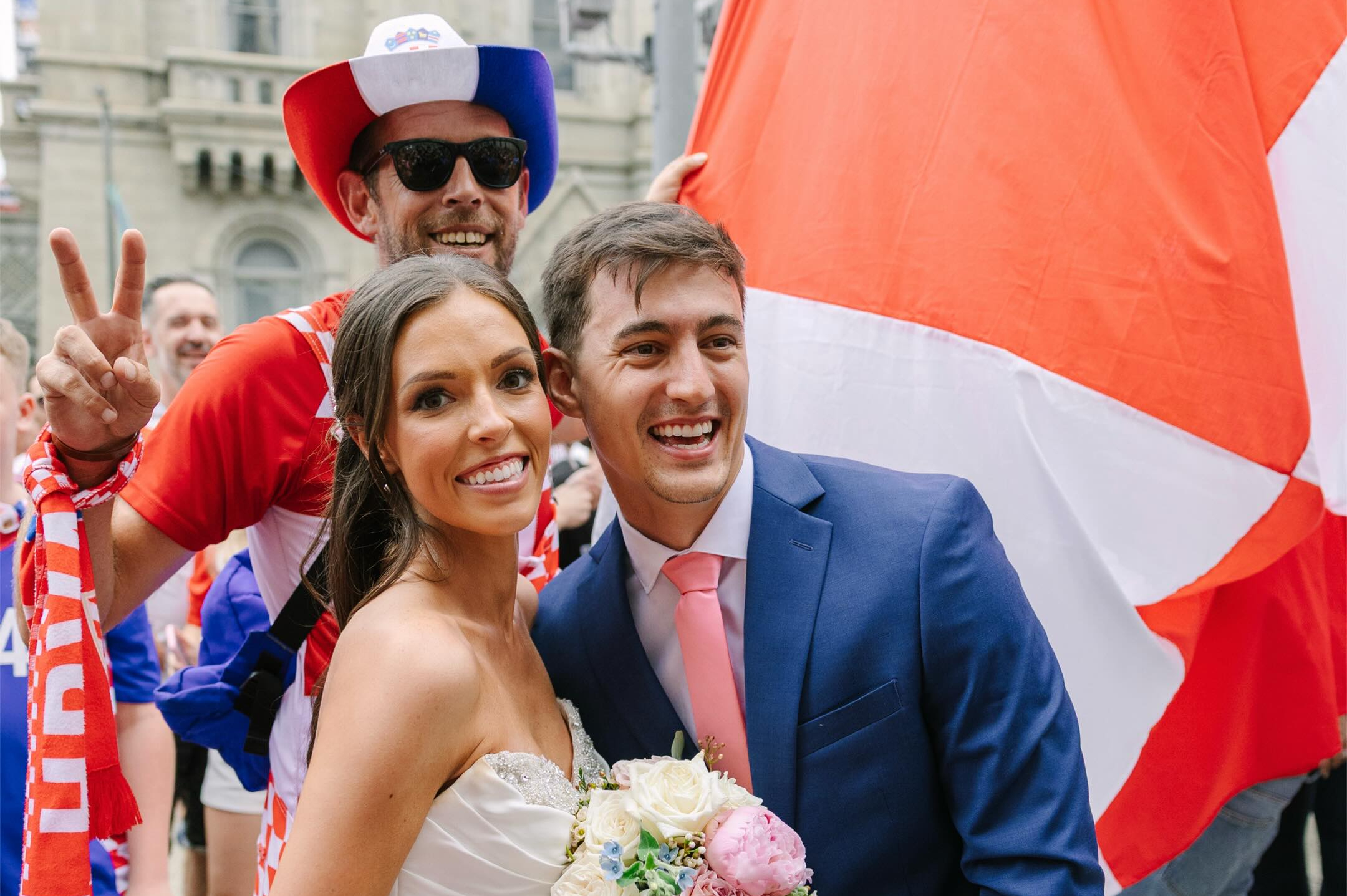 Croatian soccer fans crashed this couple's Philly wedding photos